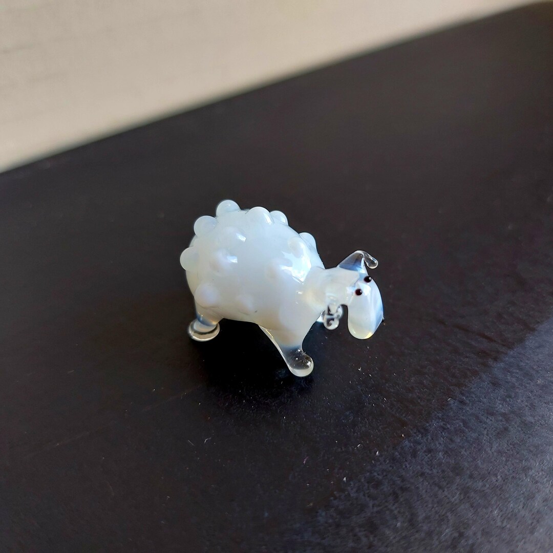 Glass Male Sheep, Mini Glass Animals Murano Glass Sheep, Collectible ...