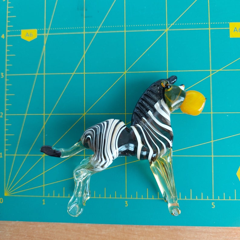 Collectible Zebra Figurine Glass Animal Figurines - Etsy