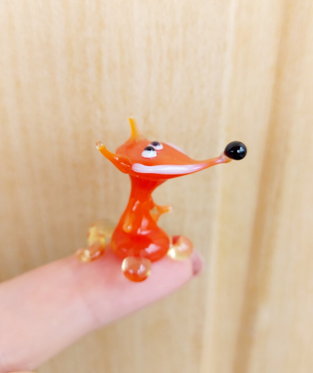 Miniature Glass Fox Figurine: Handmade Murano Dollhouse Animal - Etsy