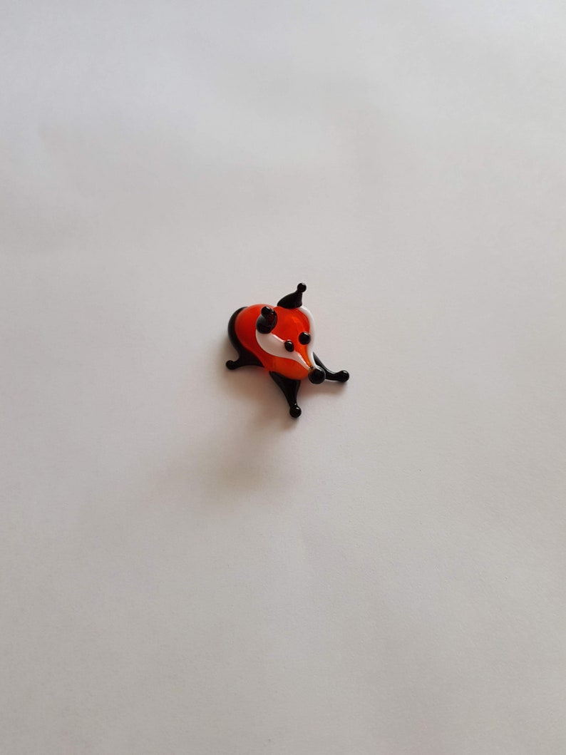 Miniature Glass Figurines Miniature Glass Fox Murano Glass | Etsy