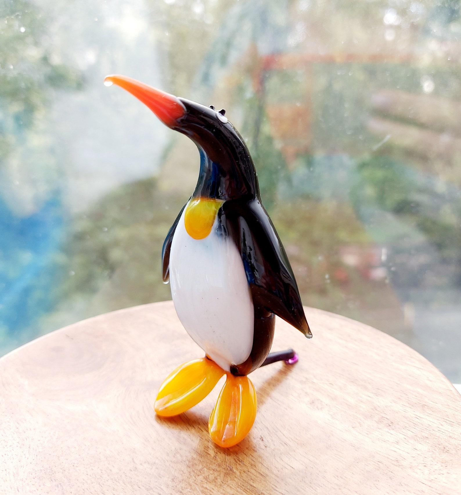 Penguin Glass Figurine Hand Blown Glass Penguin Bird Hand - Etsy