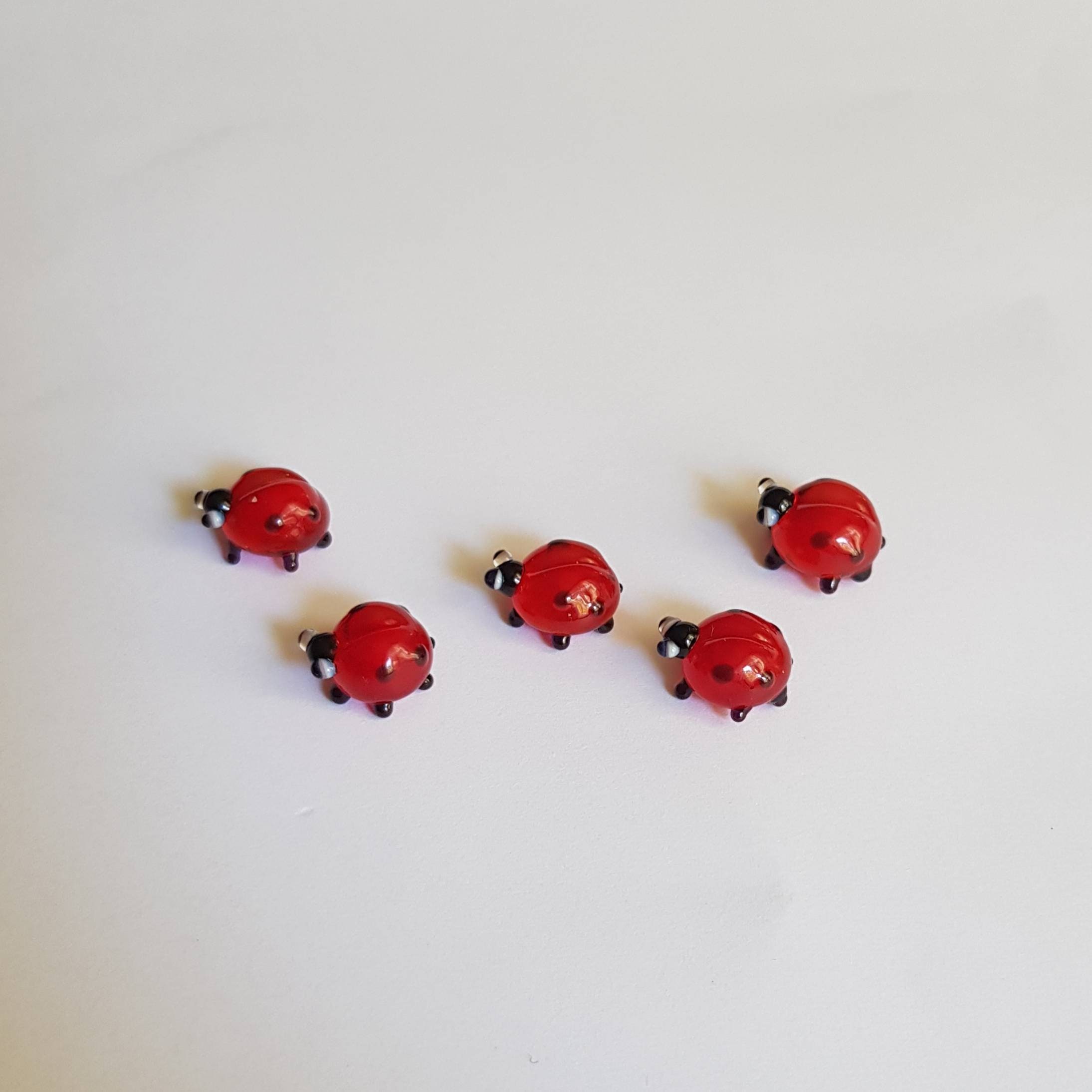 True Size Ladybug Micro Glass Insects Murano Glass Ladybug - Etsy