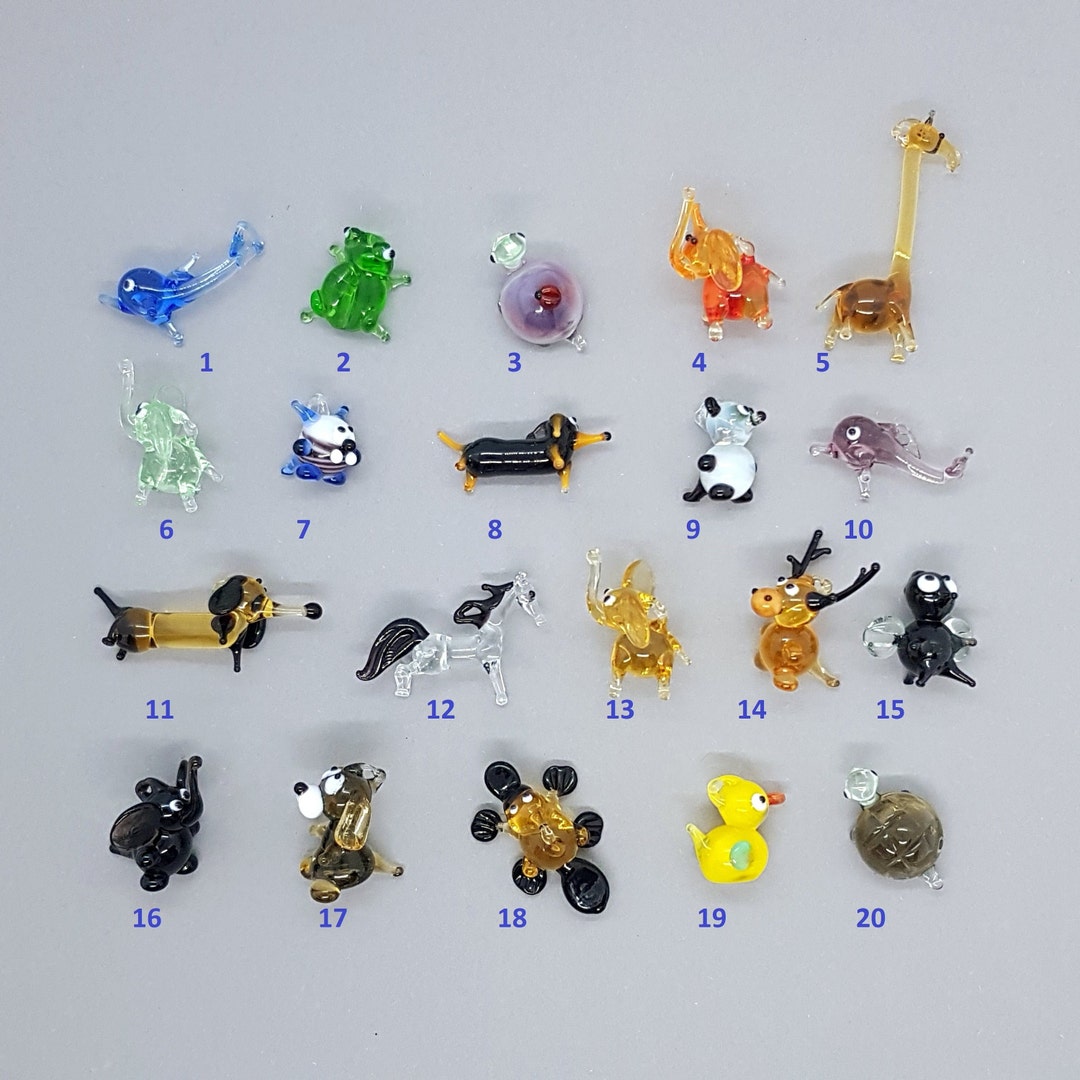 Mini Glass With Loop Tiny Glass Figurines for Christmas Tree - Etsy