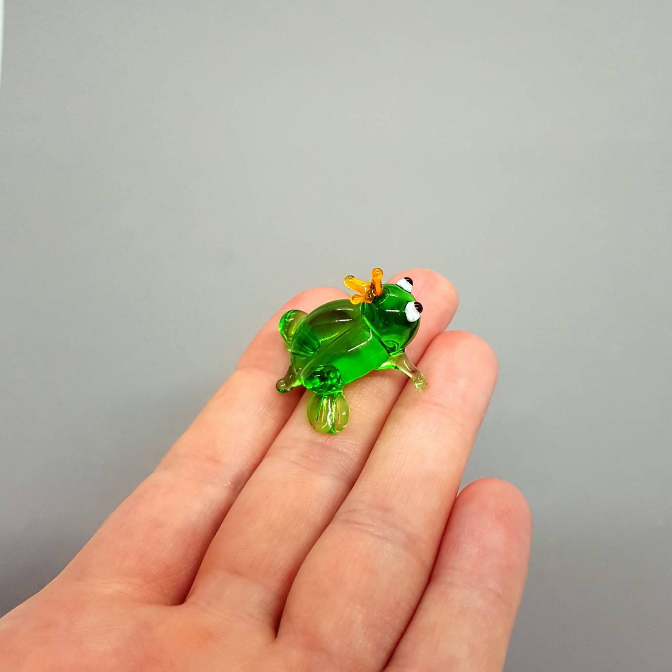 Mini Frog Prince Mini Glass Animals Tiny Murano Glass Frog | Etsy