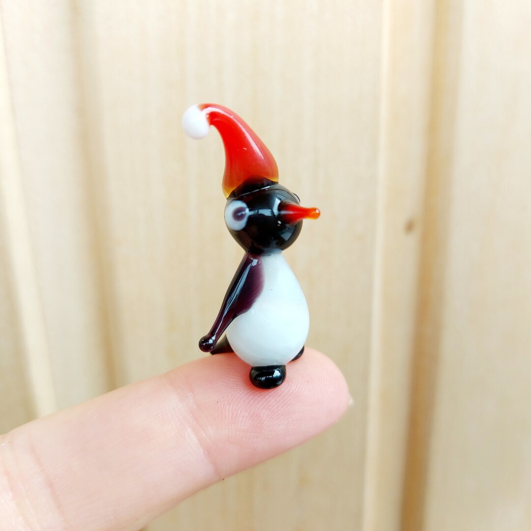 Handmade Glass Penguin Figurine: Miniature Collectible Animal - Etsy