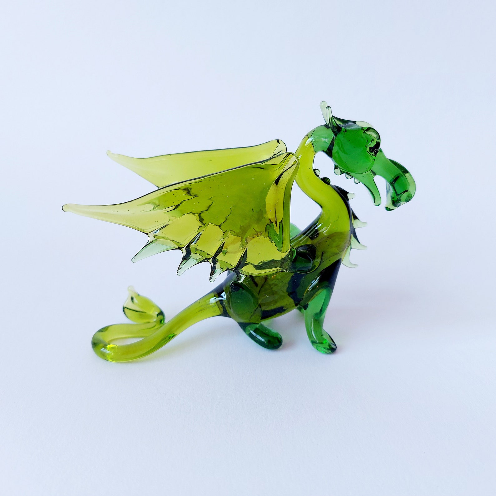 Dragon Glass Figurine Glass Fairy Dragon Murano Glass - Etsy
