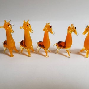 Miniature Glass Figurines Miniature Glass Giraffe Murano | Etsy