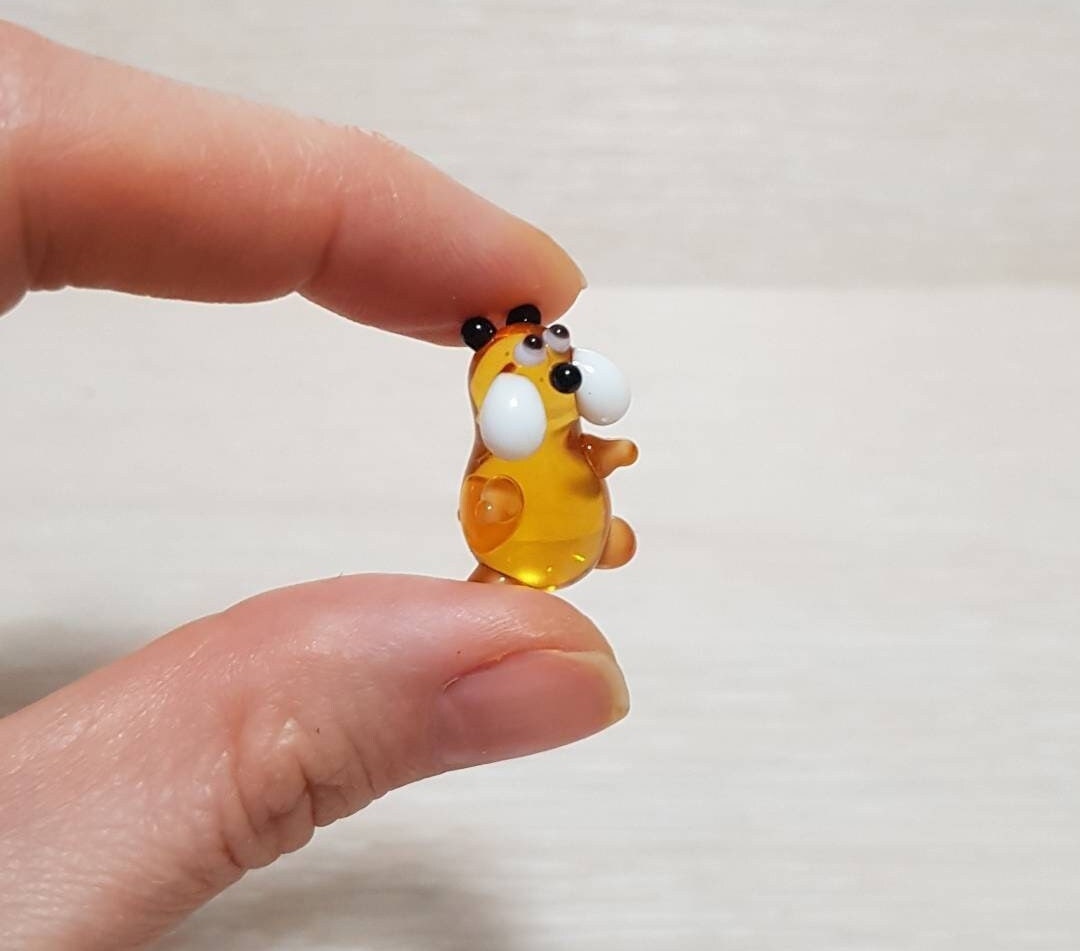 Miniature Murano Glass Hamster Figurine: Dollhouse Collectible - Etsy