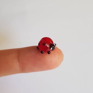 Micro Murano Glass Ladybug: Handmade Dollhouse Figurine - Etsy