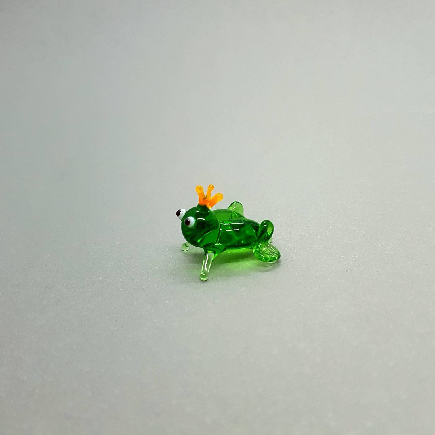 Mini Frog Prince Mini Glass Animals Tiny Murano Glass Frog | Etsy