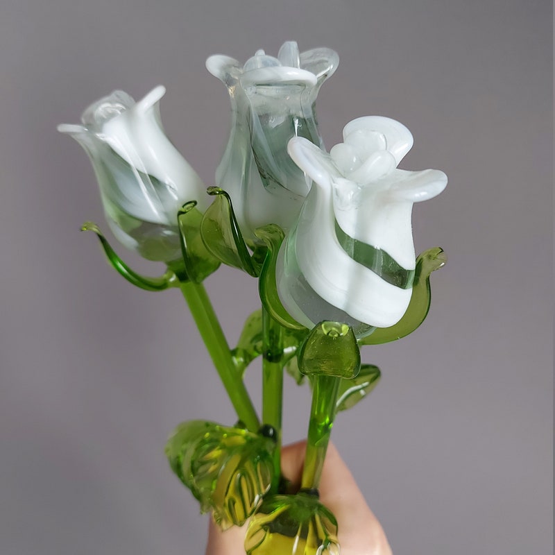 Blown Glass Flowers - Etsy