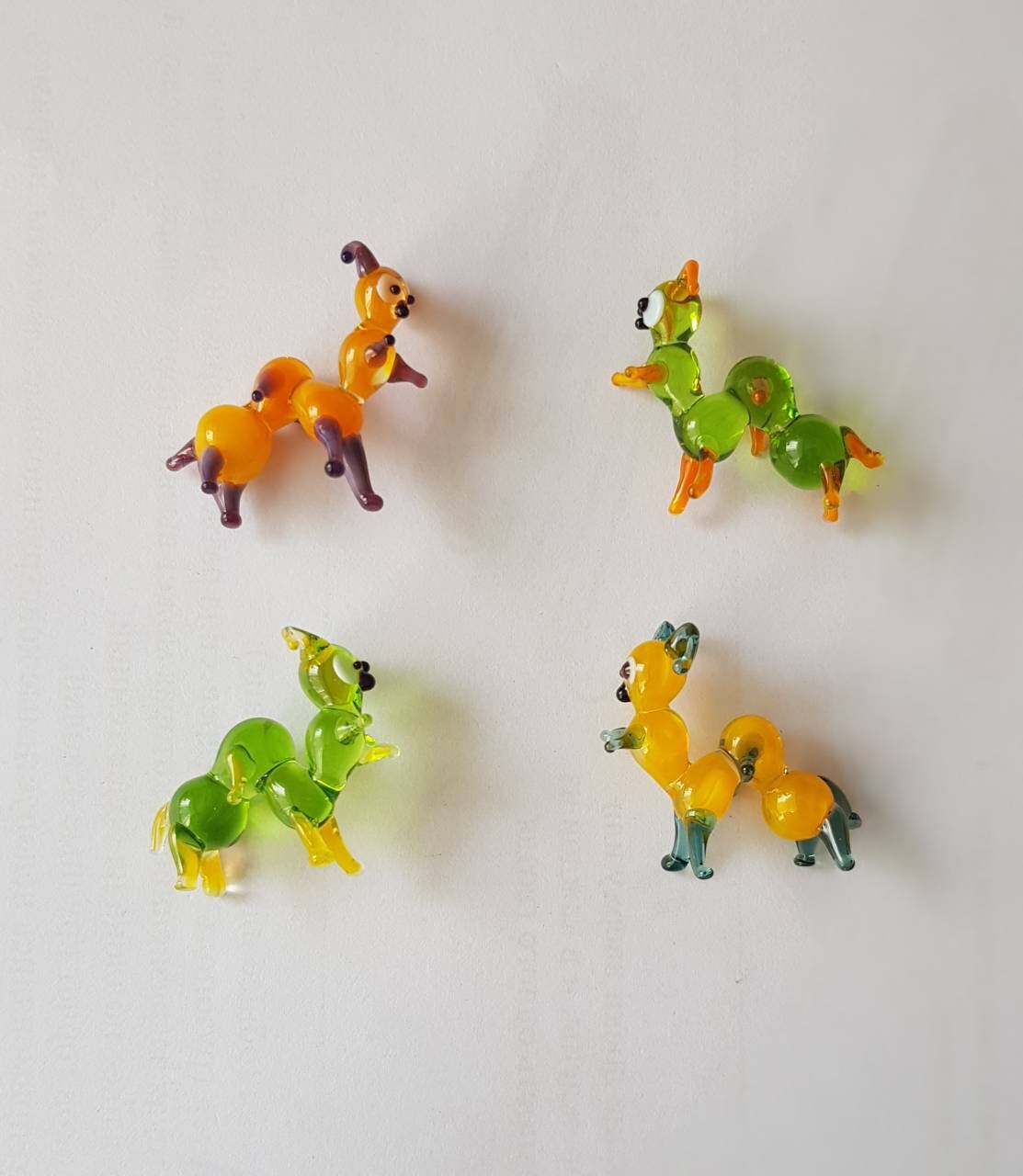 Miniature Glass Figurines Miniature Glass Caterpillar Murano - Etsy