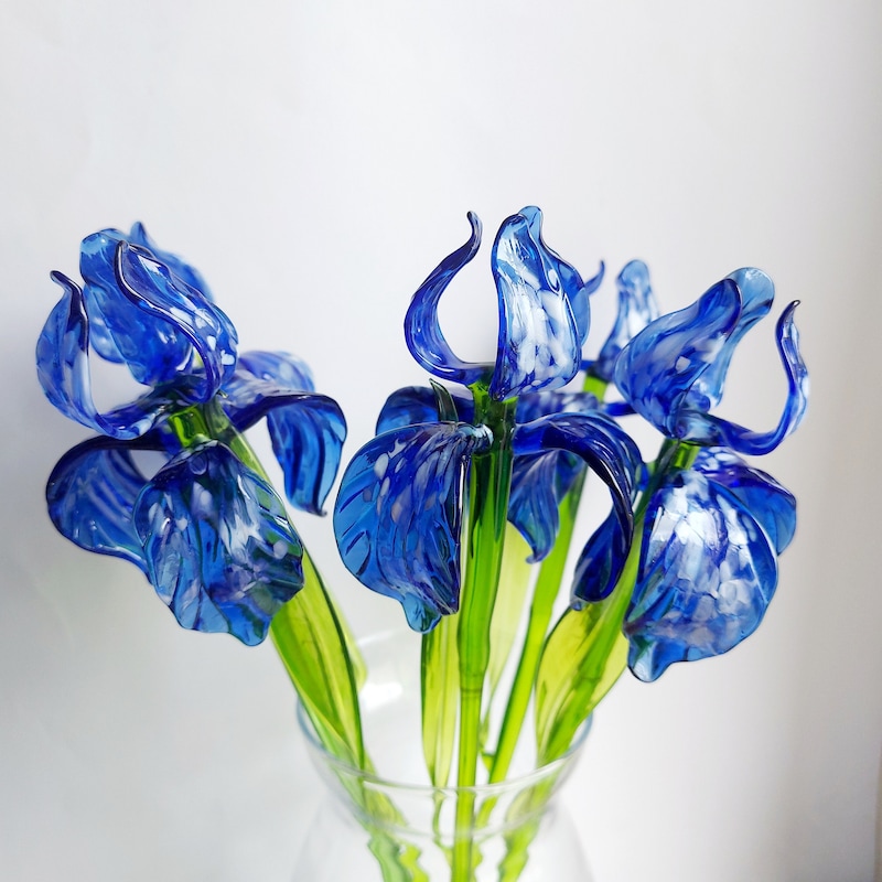 Blown Glass Flowers - Etsy
