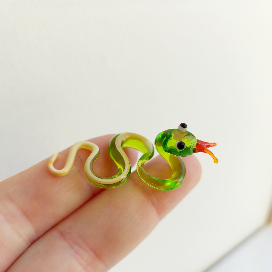 Miniature Glass Figurines Glass Snake Murano Glass Snake - Etsy