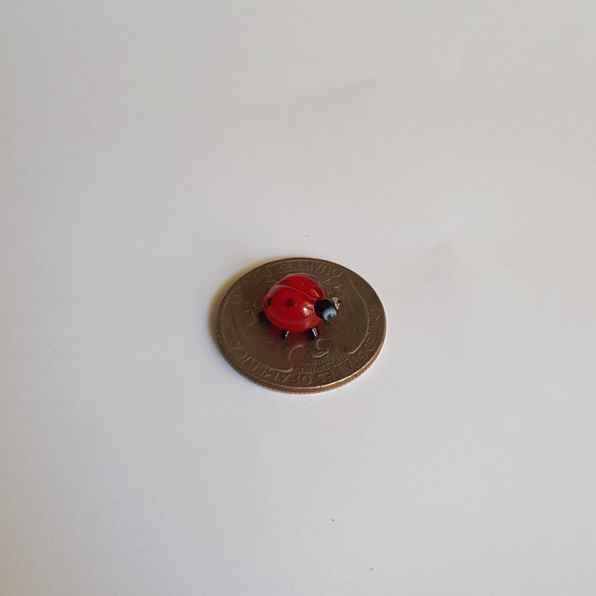 True Size Ladybug Micro Glass Insects Murano Glass Ladybug - Etsy