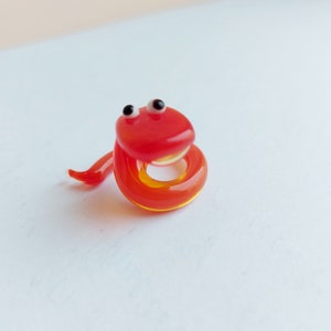 Miniature Glass Figurines, Glass Snake, Murano Glass Snake, Collectible ...