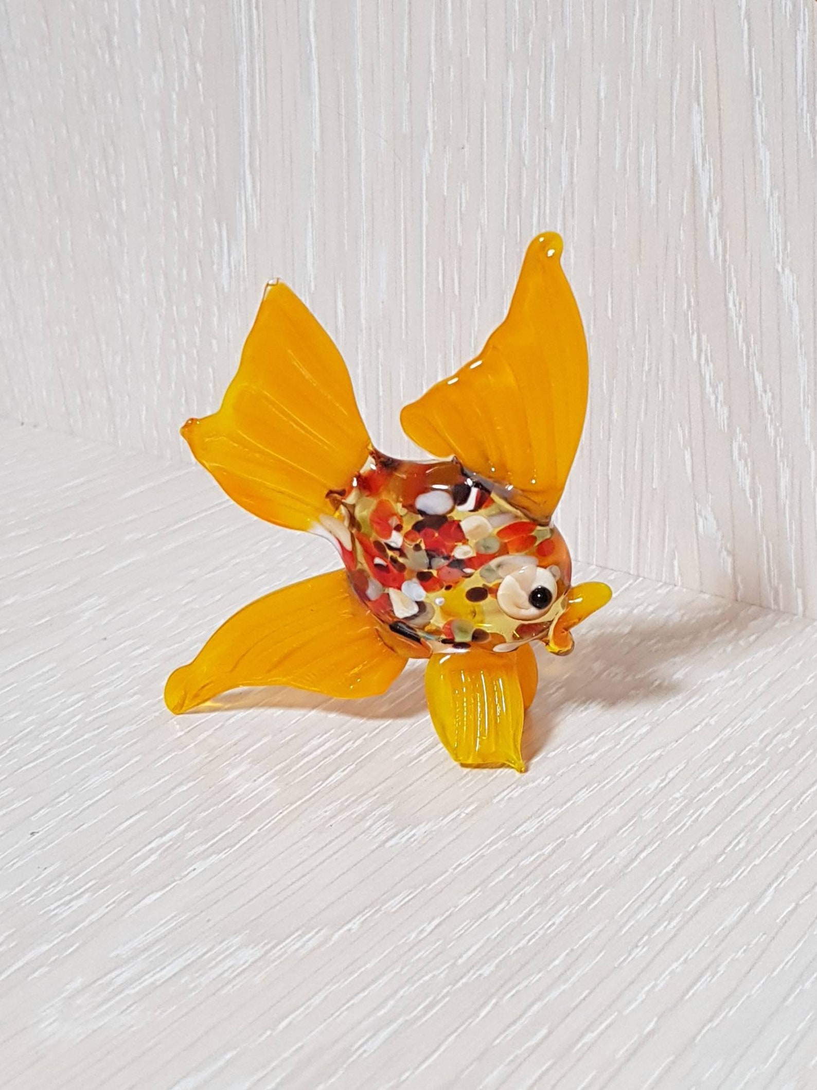 Golden Fish Glass Figurine Goldfish Hand Blown Glass - Etsy
