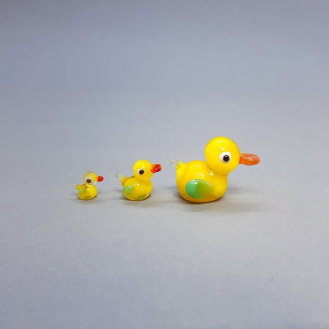 Mini Glass Floating Duckling, Mini Glass Animals, Murano Glass Ducks ...