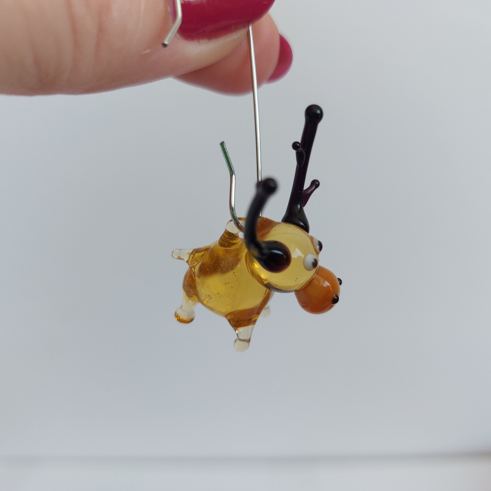Mini Glass With Loop Tiny Glass Figurines for Christmas Tree - Etsy