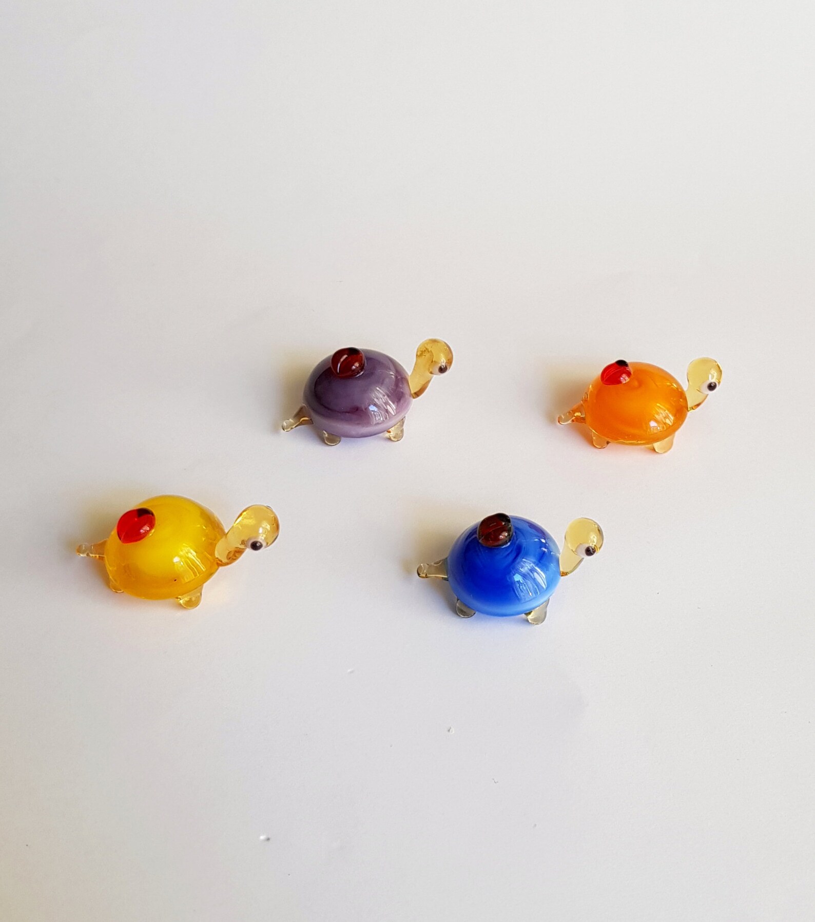 Mini Glass Turtle Tiny Glass Turtle With Ladybug Murano | Etsy