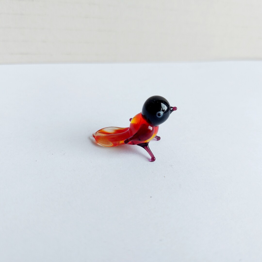 Miniature Glass Bird Figurines, Miniscule Glass Animals, Murano Glass ...