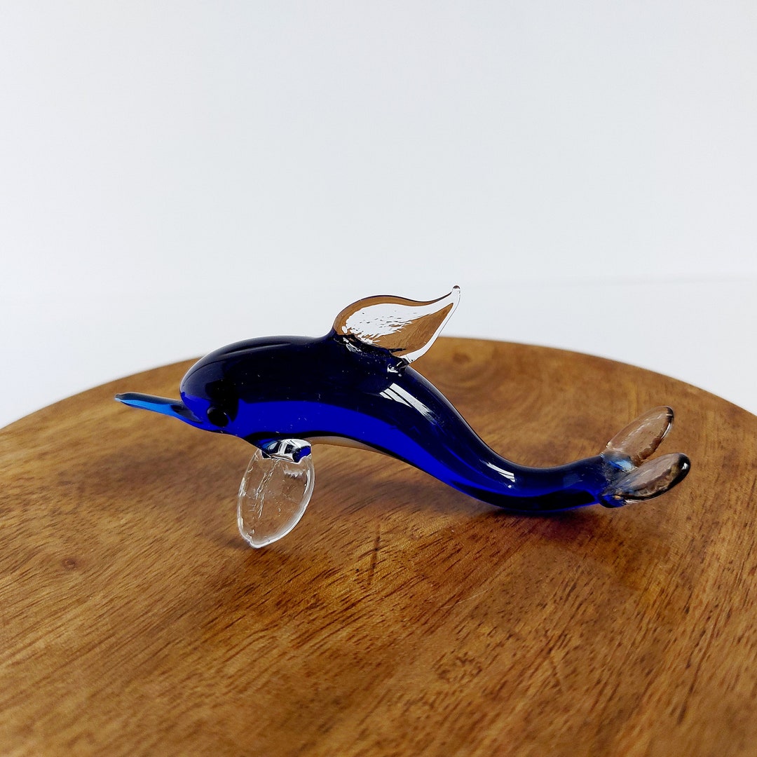 Dolphin Glass Figurine, Murano Glass Dolphin, Dolphin Glass Figurine ...