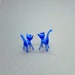 Mini Blue Cat, Murano Glass Blue Cat, Collectible Glass Kiiten, Doll ...