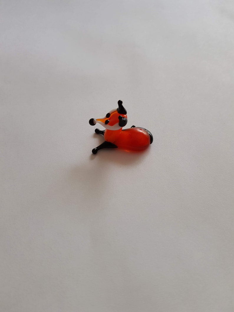 Miniature Glass Figurines Miniature Glass Fox Murano Glass | Etsy