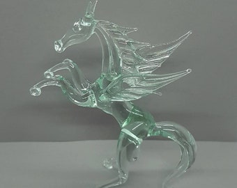 Glass Pegasus Figurine - Etsy