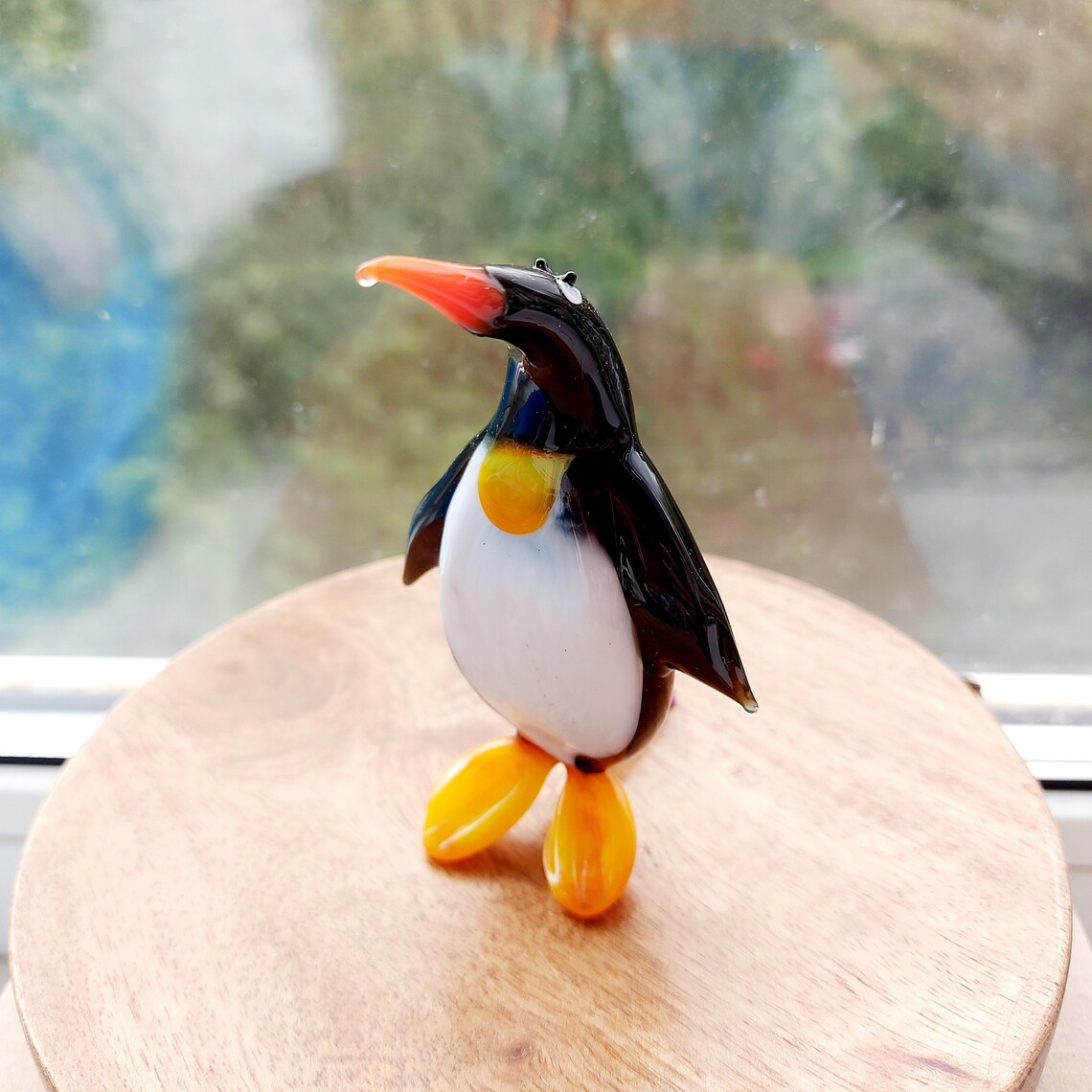 Penguin Glass Figurine Hand Blown Glass Penguin Bird Hand - Etsy