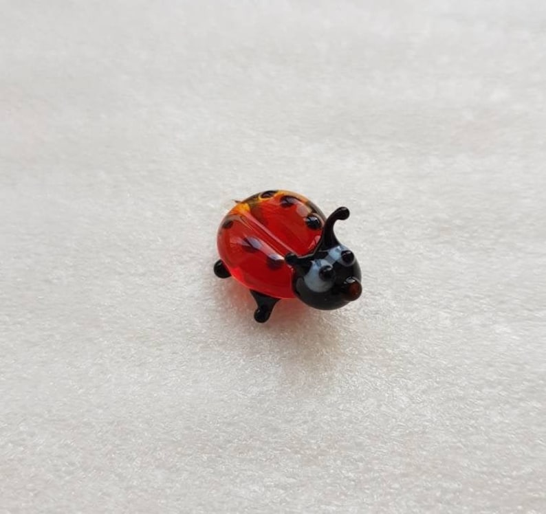 Mini Ladybug Miniscule Glass Insects Murano Glass Ladybug | Etsy