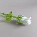 White Glass Roses Hand Blown Glass Rose Flowers on Long - Etsy