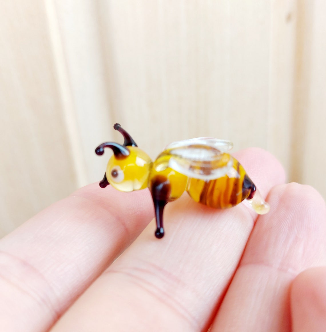 True Size Honey Bee Mini Glass Insects Murano Glass Honey - Etsy