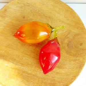 Glass Tomato Figurine, Glass Tomato for Kitchen Decoration, Hand Blown ...