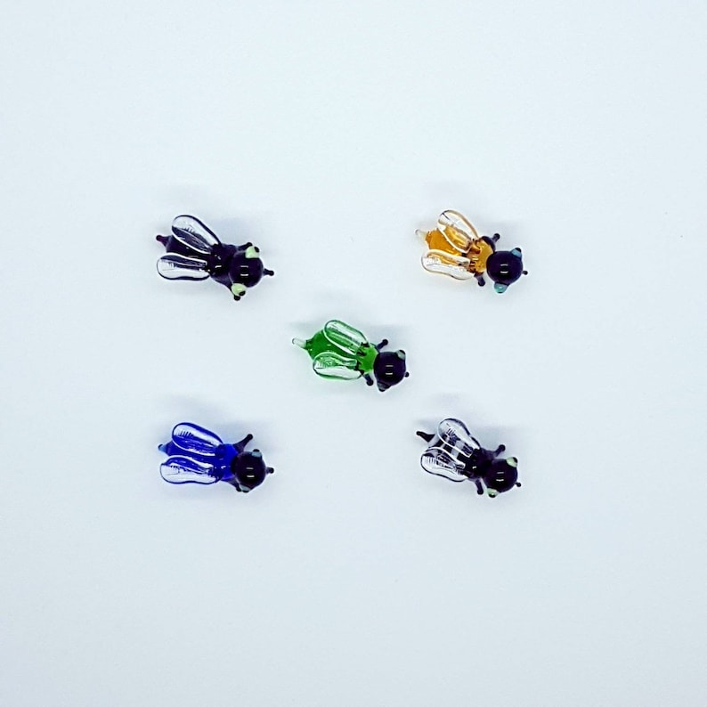Miniature Glass Figurines Glass Fly Murano Glass Fly - Etsy