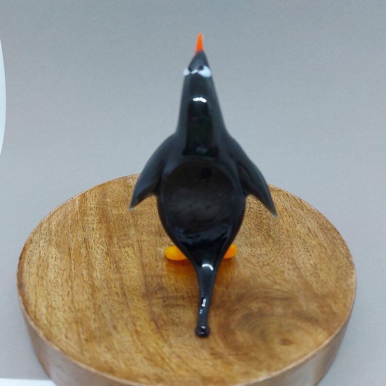 Penguin Glass Figurine Hand Blown Glass Penguin Bird Hand - Etsy