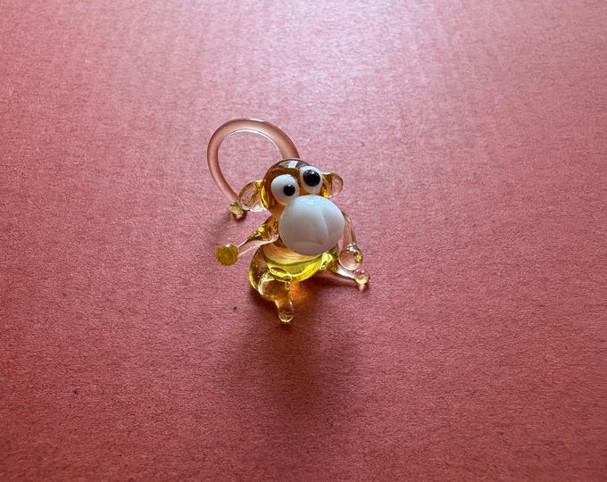 Miniature Murano Glass Monkey Figurine: Collectible Dollhouse Animal - Etsy