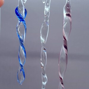 Glass Icicles, Glass Christmas Ornaments, Handmade Glass Icicles ...