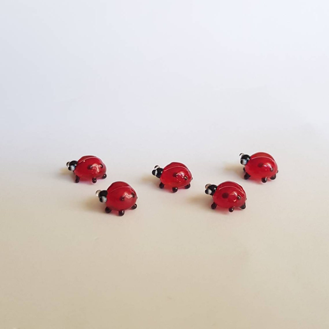 True Size Ladybug Micro Glass Insects Murano Glass Ladybug - Etsy