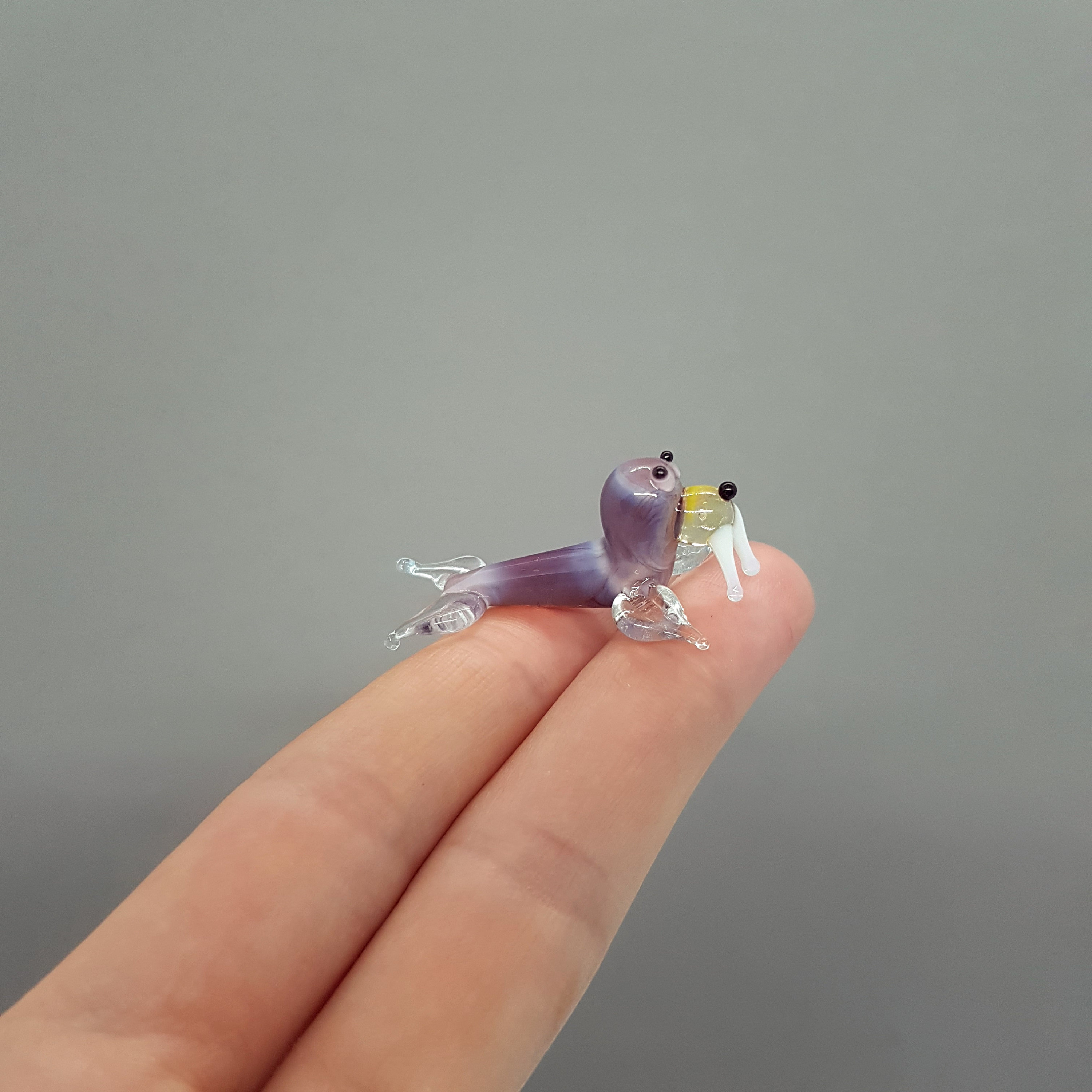 Miniature Glass Walrus Figurine Miniscule Glass Sea Animals - Etsy