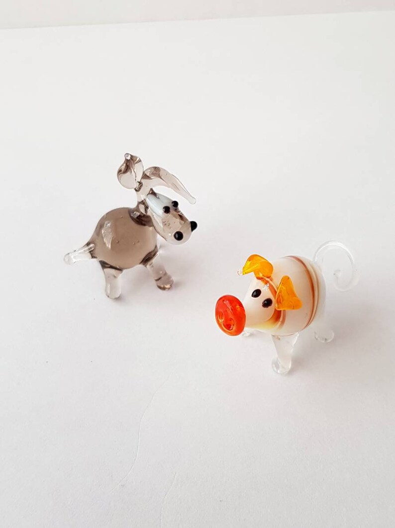 Miniature Glass Figurines Miniscule Glass Animals Murano - Etsy