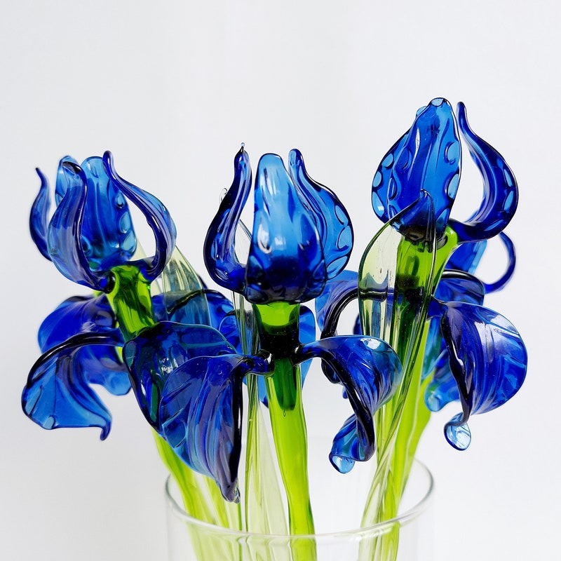 Blown Glass Flowers - Etsy