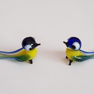 Miniature Glass Bird Figurines, Miniscule Glass Animals, Murano Glass ...