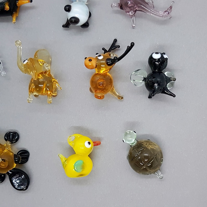 Mini Glass With Loop Tiny Glass Figurines for Christmas Tree - Etsy