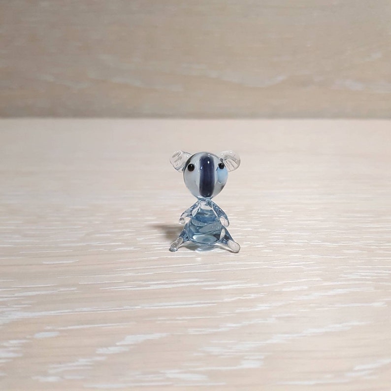 Mini Glass Blue Koala Figurine Miniscule Glass Animals | Etsy