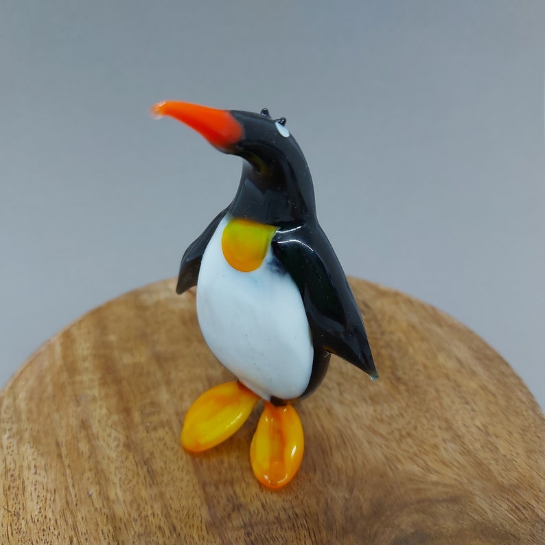 Penguin Glass Figurine Hand Blown Glass Penguin Bird Hand - Etsy