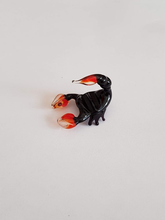 Red Glass Bug Figurine Animals Glass Bug Miniature Art Glass Blown Bug ...