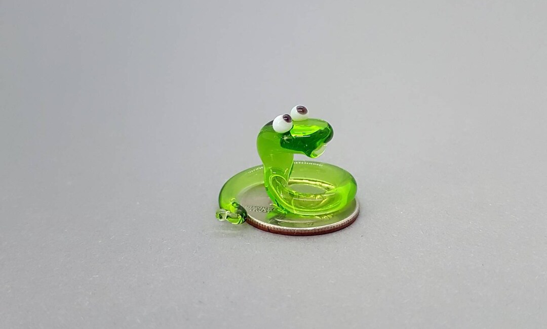 Miniature Glass Figurines, Glass Snake, Murano Glass Snake, Collectible ...