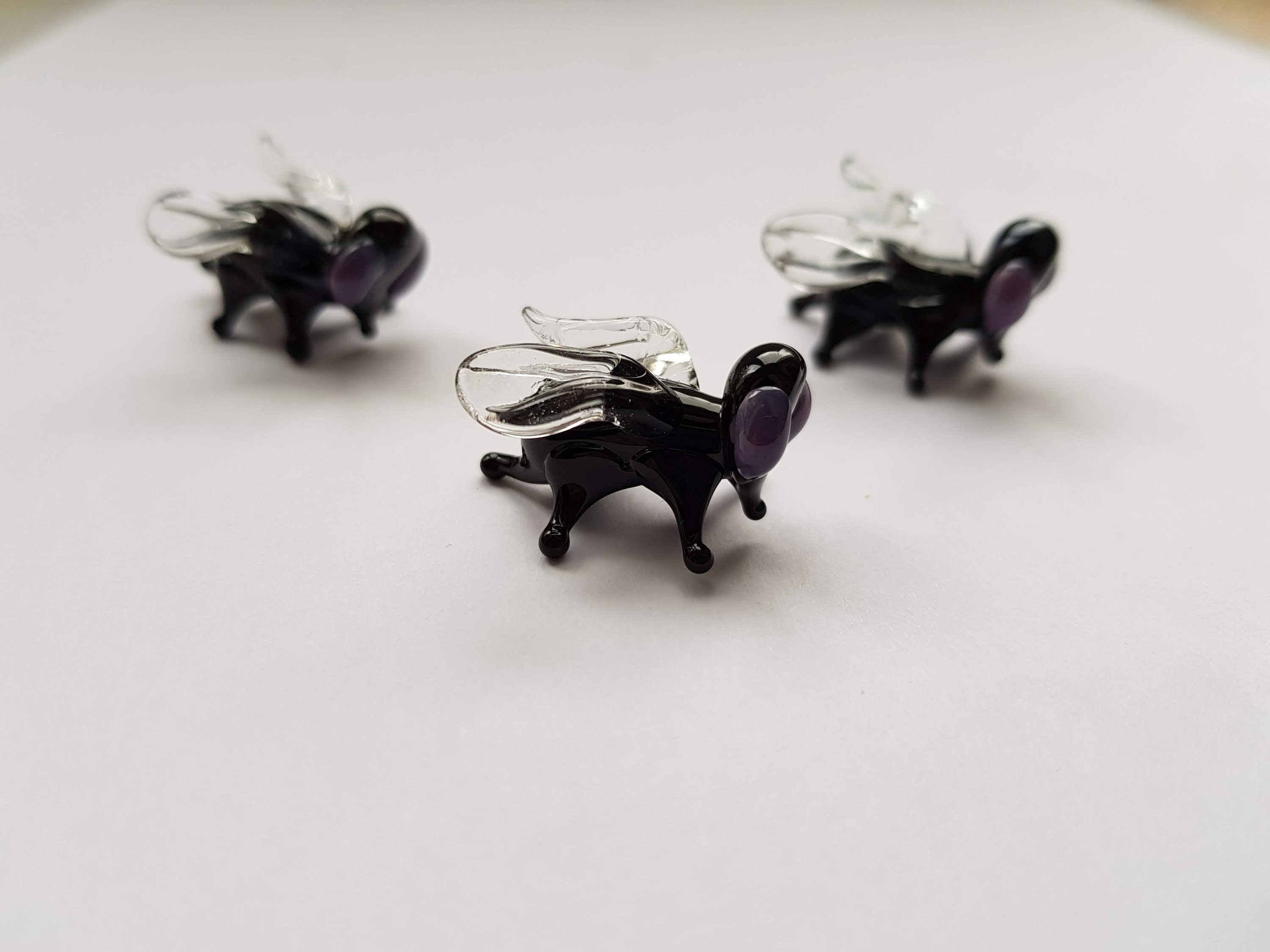 Miniature Glass Figurines Glass Fly Murano Glass Fly - Etsy