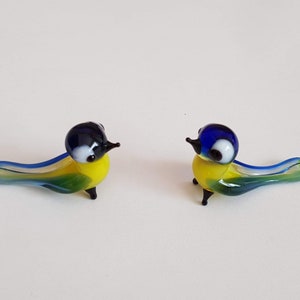 Miniature Glass Bird Figurines, Miniscule Glass Animals, Murano Glass ...
